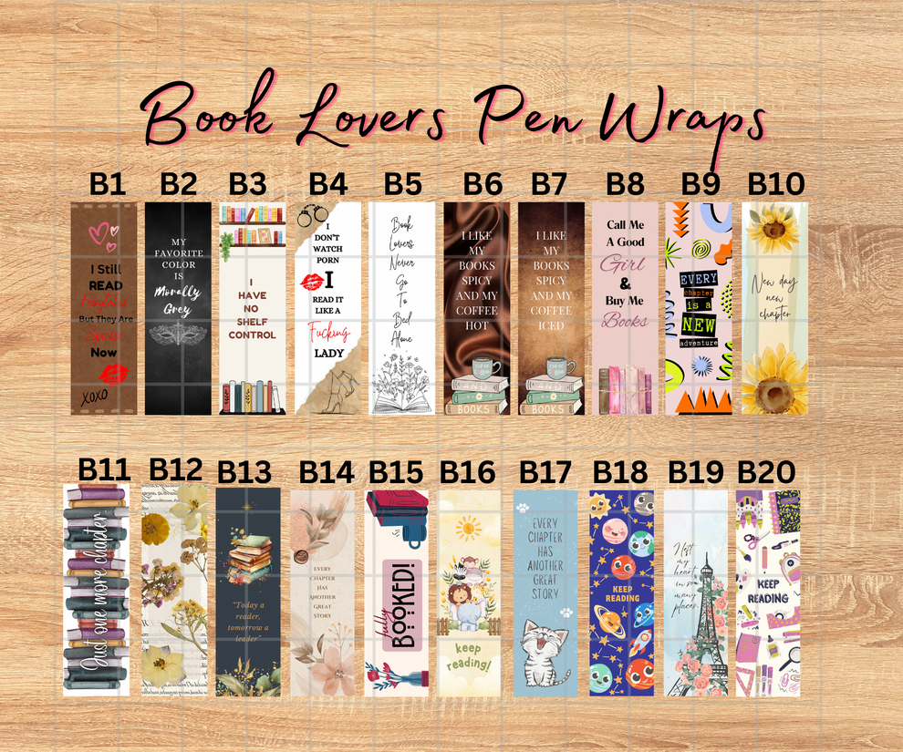 Pen Wraps For INJOY GEL And BIC CLIC PENS BOOK LOVERS – thinkbigmom